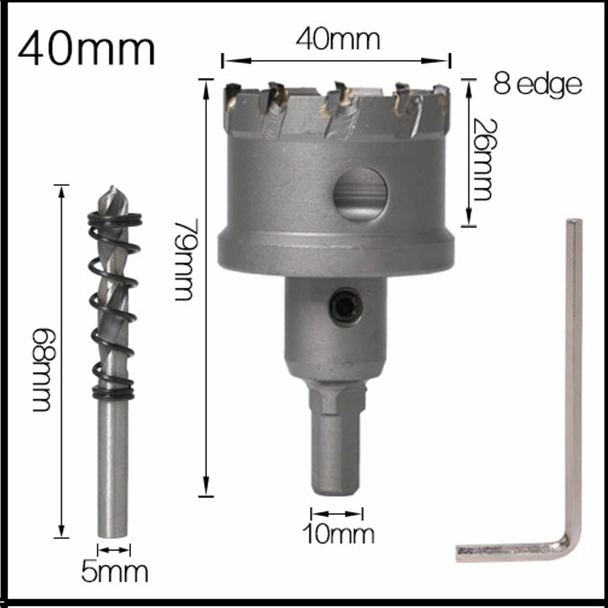 Сверло и коронка из кобальтовой стали для металлообработки, 12-160 мм, в ассортименте