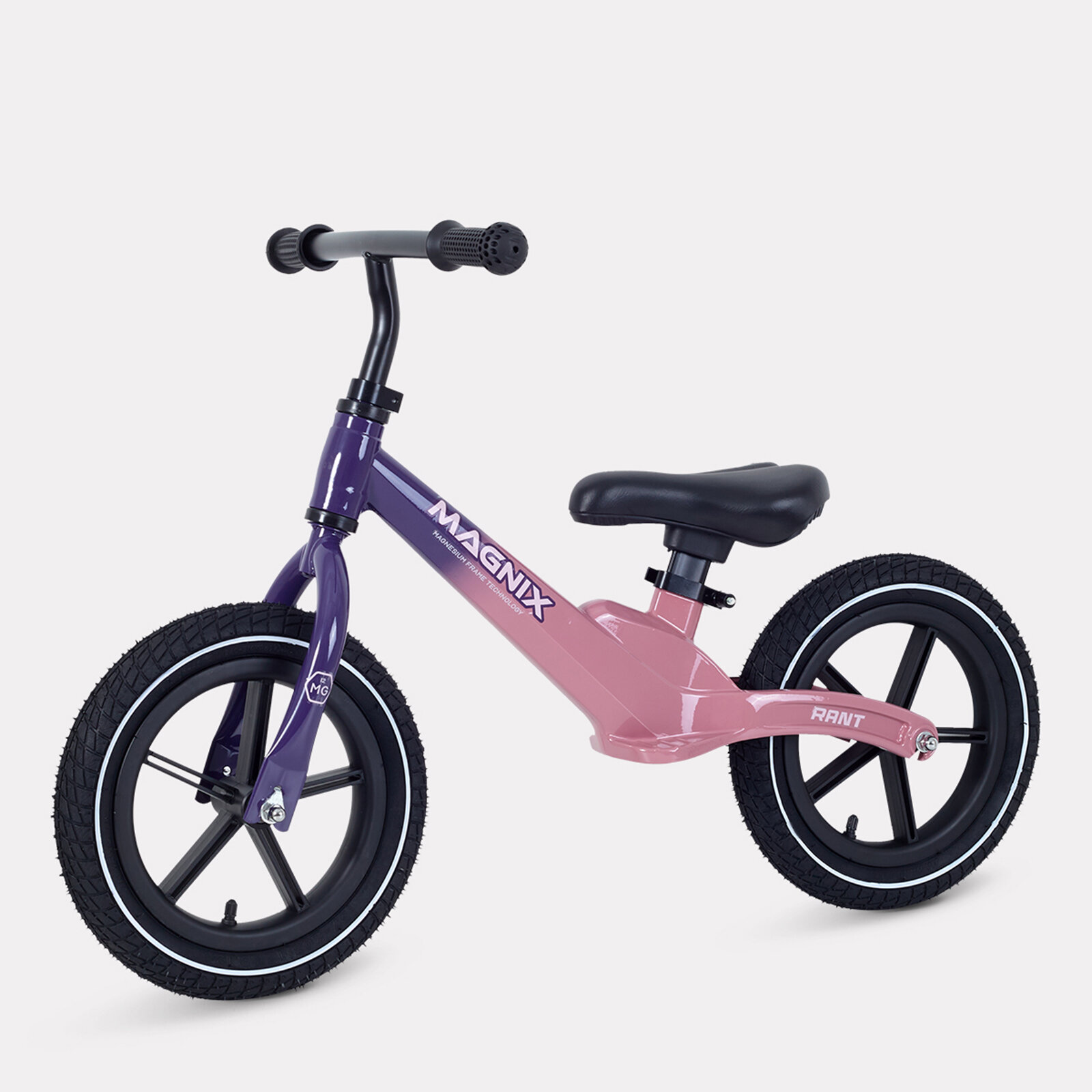 Беговел для детей с надувными колесами регулируемый Rant MAGNIX, Pink