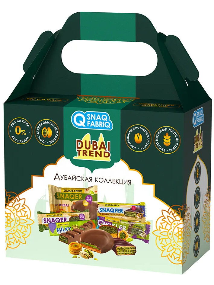 Протеиновый батончик SNAQ FABRIQ Подарочный набор №2 "Dubai Trend" 209 г, Микс