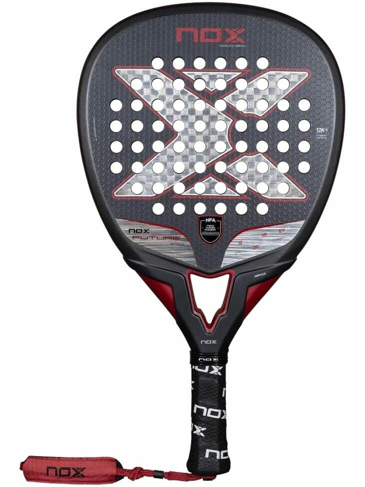 DECATHLON ракетка для падел тенниса NOX FUTURE Attack 12K Alum, черный/красный