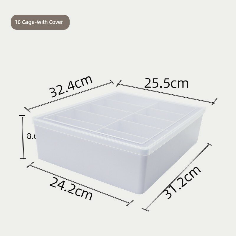 Коробка для кабелей из ABS пластика с 10 отсеками и крышкой, столешечная организация для множества зарядных устройств