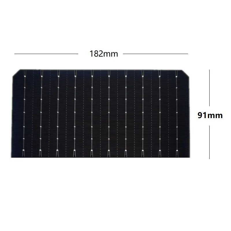 Монокристаллические солнечные элементы 182x91 мм, 100pcs solar cells