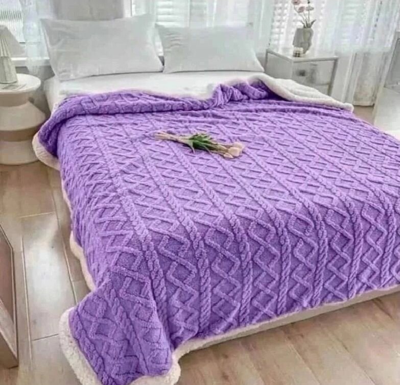 LUSNUG Плед двусторонний, плюшевый , Полиэстер, 200 см х 230 см