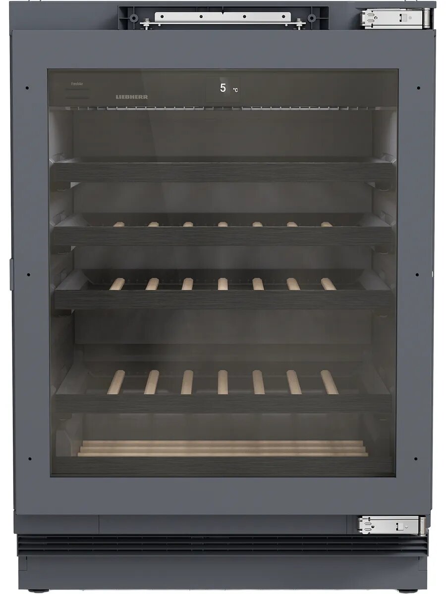 Встраиваемый винный шкаф Liebherr UWpri 3761-20 001 чёрного цвета, до 44 бутылок, объем 114л, дисплей Touch&Swipe