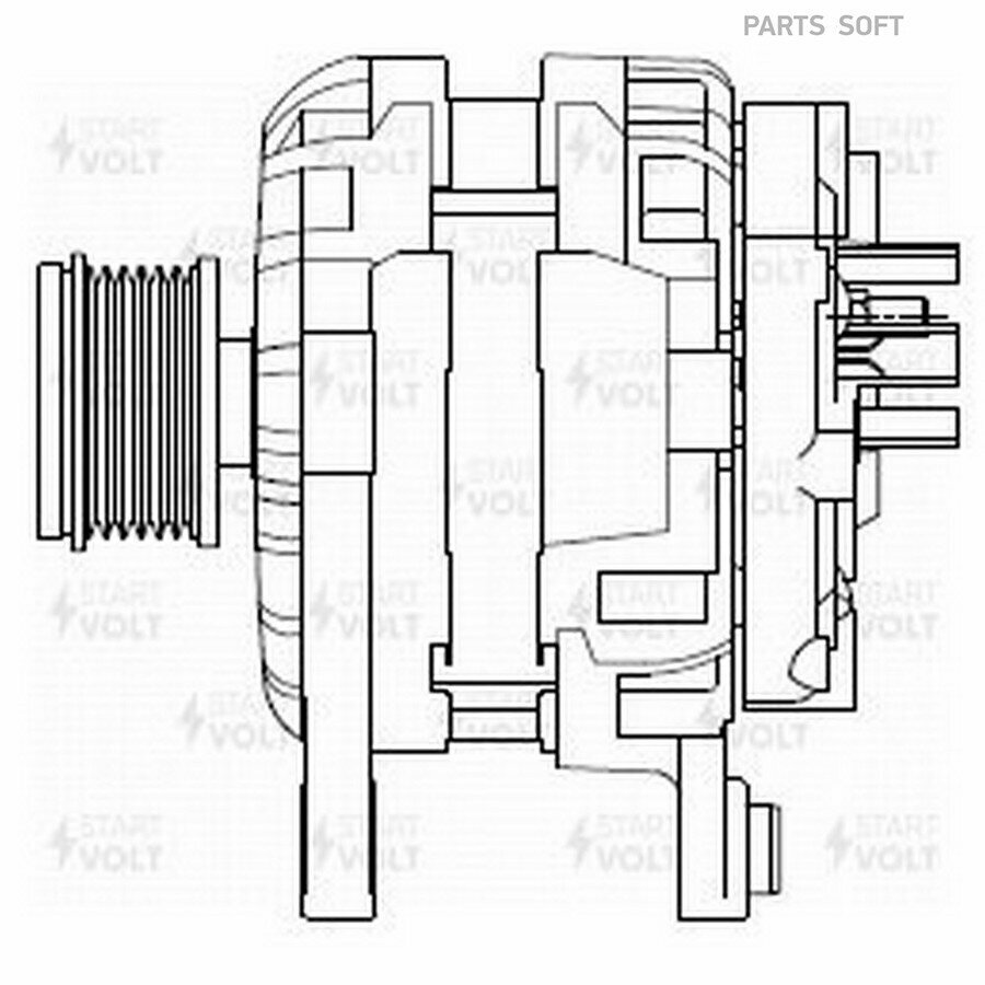 STARTVOLT LG 0925 Генератор для а/м Лада Largus (20-)/X-Ray (20-) 1.6i 125A (LG 0925)