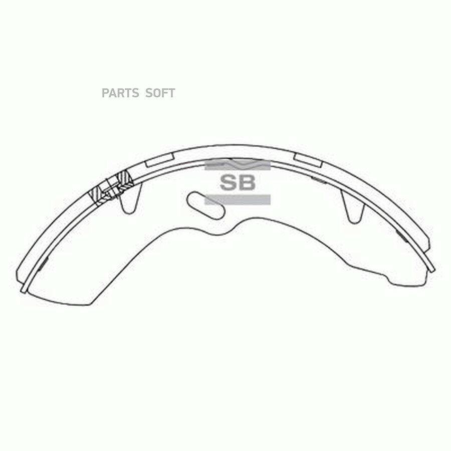 SANGSIN BRAKE SA014-1 Колодки тормозные барабанные (HARDRON) Coun (1шт.) HYUNDAI COUNTY (1998- )
