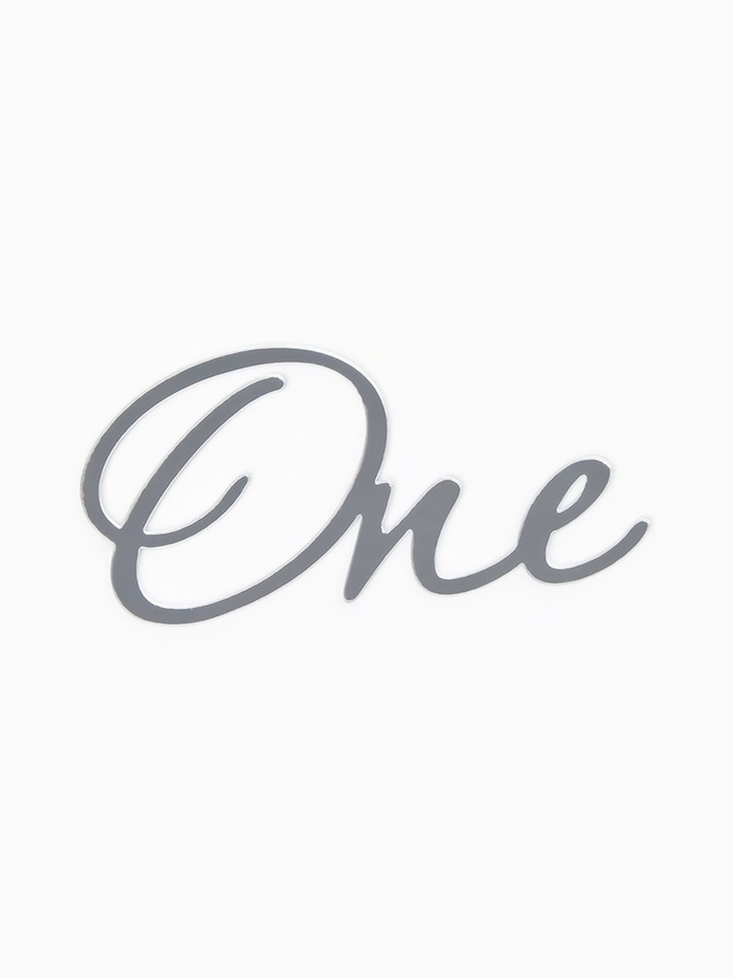 Топпер для торта "One" акрил, цвет серебро, без палочки 10976679