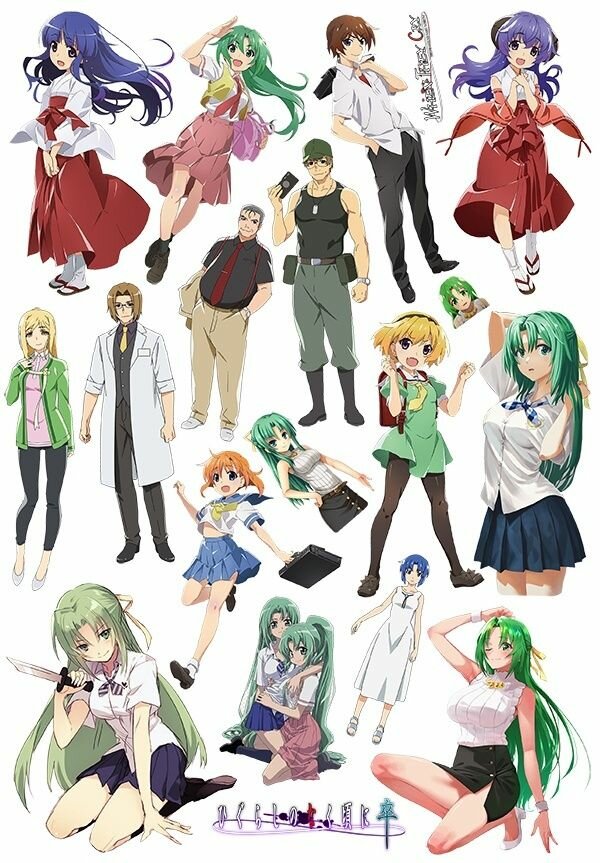 Наклейки Higurashi no Naku Koro ni