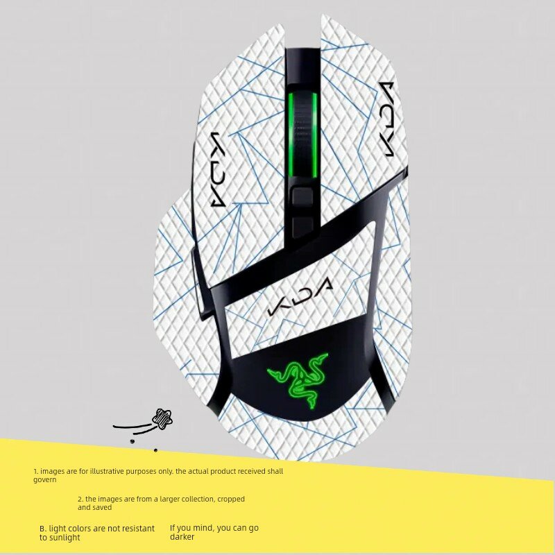Белая наклейка-декаль с KDA для Базилиск Снейк V2/V3/PRO T07 игровой дизайн