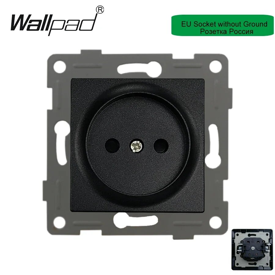 Wallpad круглые розетки с выключателями Russia Socket