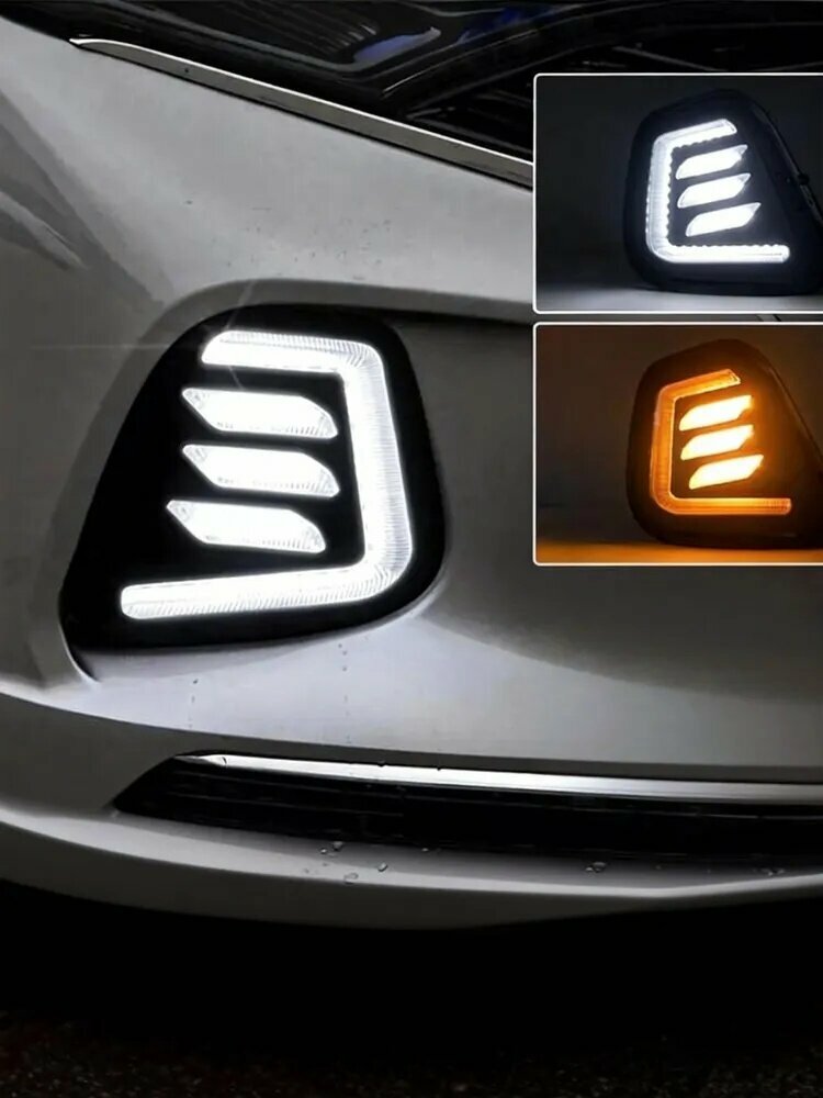 Фары автомобильные, Огни дневные ходовые, 2 шт, арт. Changan Eado PLUS 2020-2026