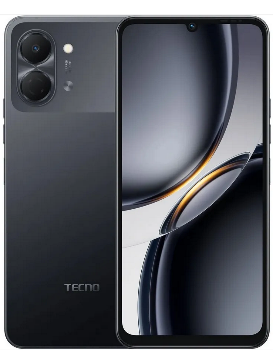 Смартфон Tecno Spark Go 3 4/128 Гб Черный 2 sim 6.74″ IPS LCD, 120Hz 2G, 3G, 4G (LTE) 5000 mAh RU