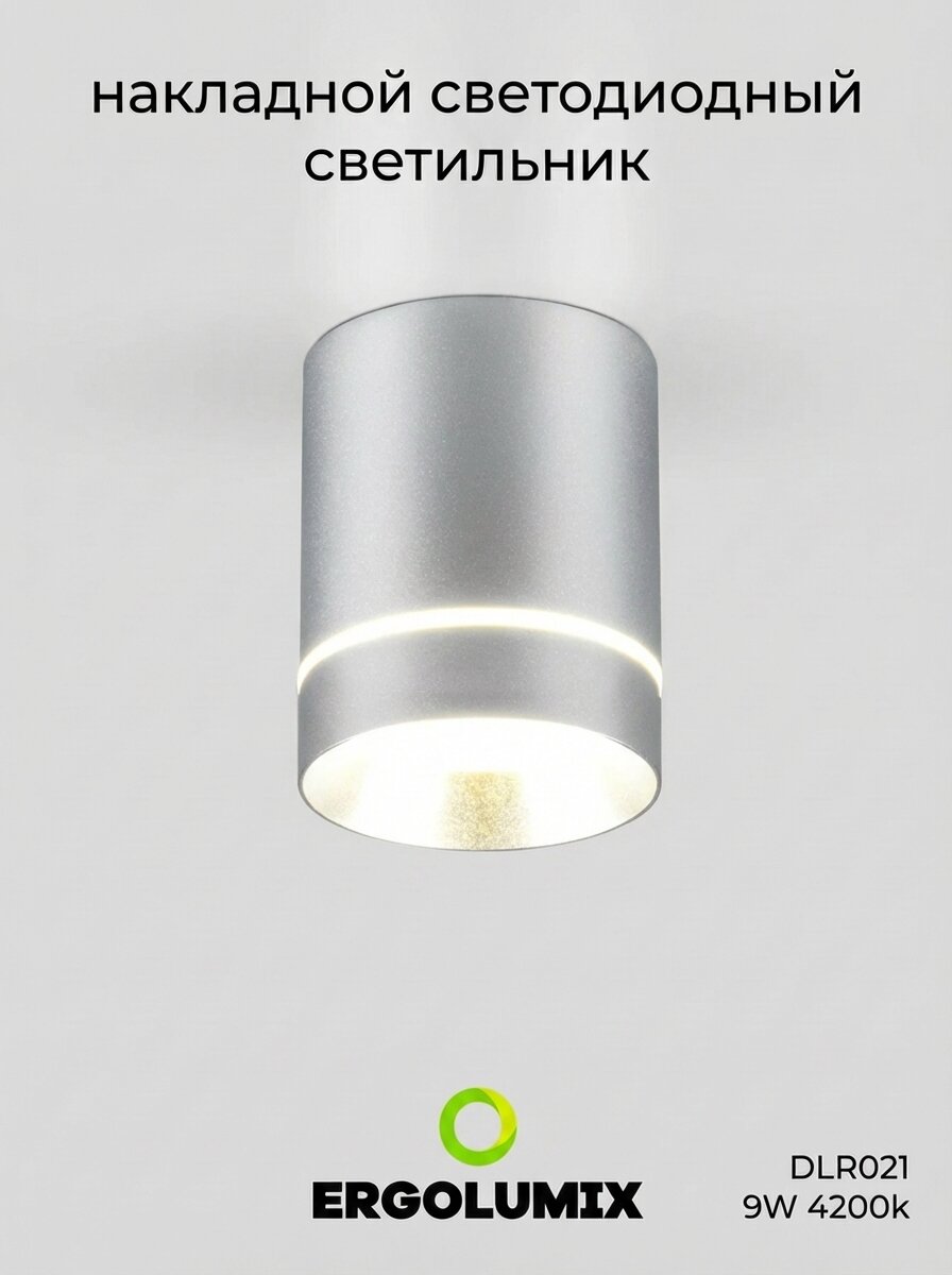Накладной точечный светильник DLR 021 9W 4200K Хром матовый Elektrostandard