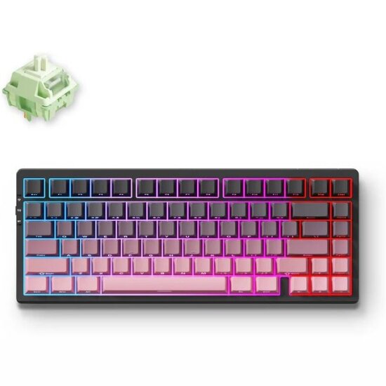 Клавиатура Mchose G75 Pro беспроводная, Black Pink, переключатели Matcha Latte Switch