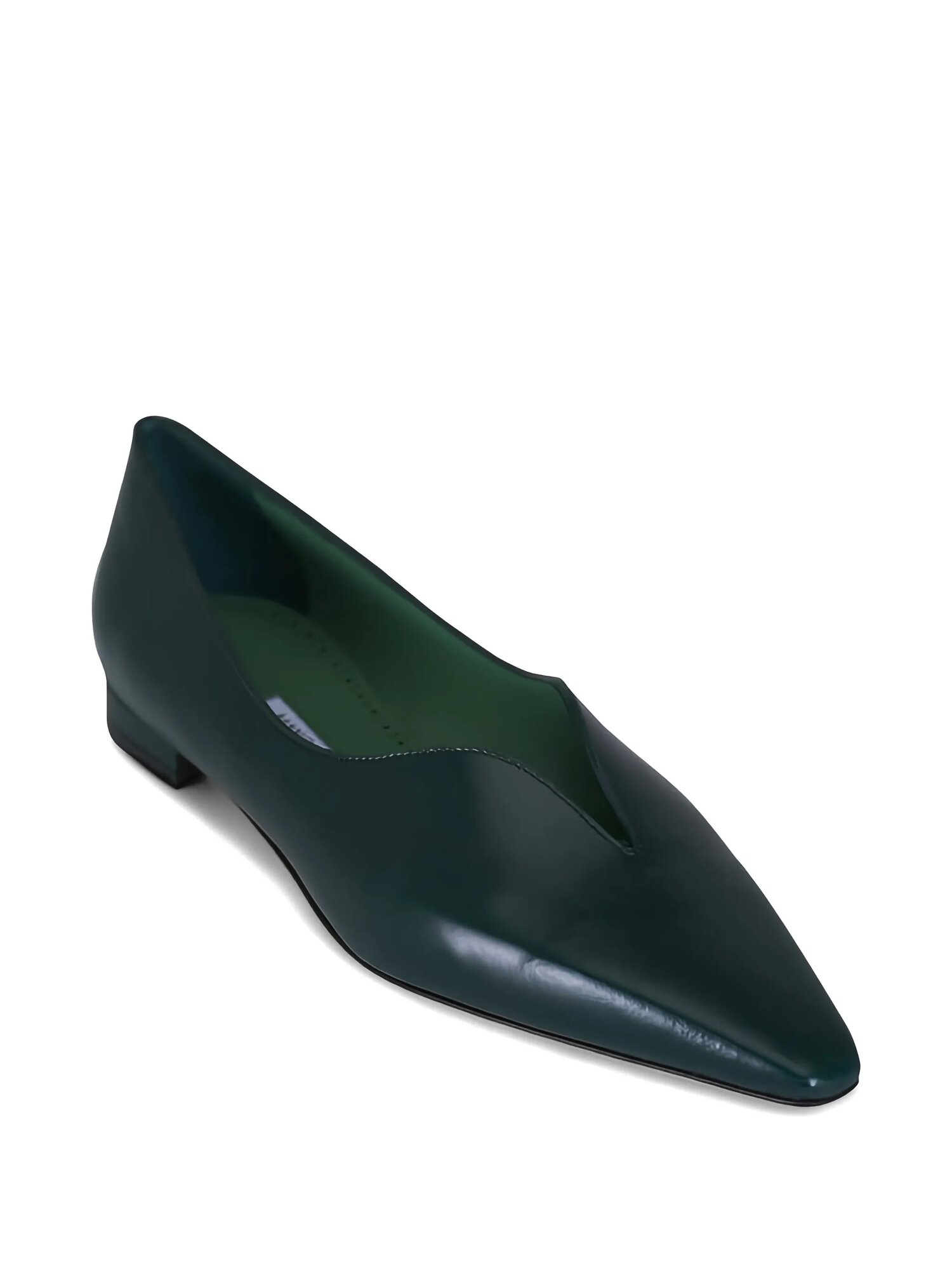 Балетки Manolo Blahnik Leather flats, размер 38, green — фото 1