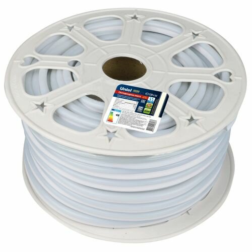 Гибкий неон Uniel NEON ULS-N21-2835-120LED/m-8mm-IP67-220V-8W/m-50M-WW Теплый белый свет (3000К)
