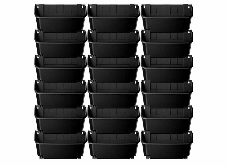 Вертикальная грядка для клубники и цветов, черное, 18 комплектов