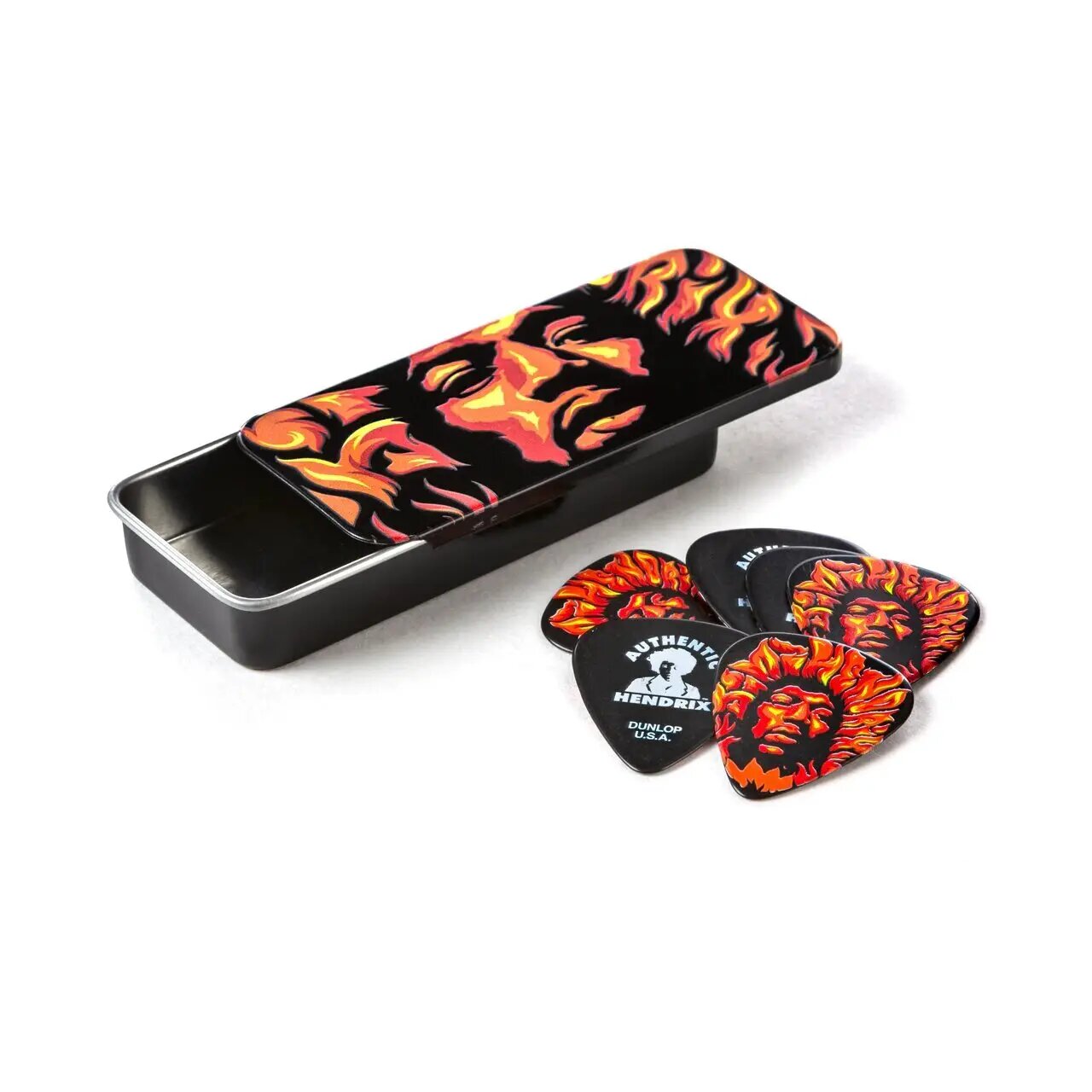 Медиаторы Dunlop JH-PT14H Jimi Hendrix Voodoo Fire, 12 штук в коробочке, 1 мм