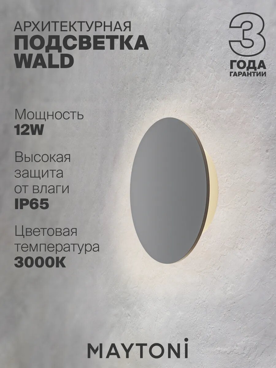 Настенный светильник бра Maytoni Outdoor 3000K Wald O420WL-L12GF
