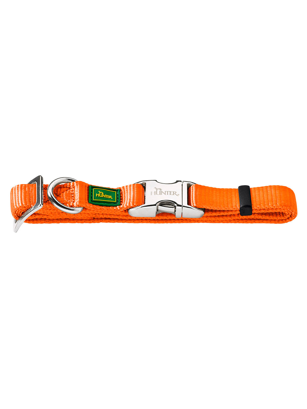 Ошейник для собак Hunter ALU-Strong S 30-45 см, нейлон, с металлической застежкой, оранжевый