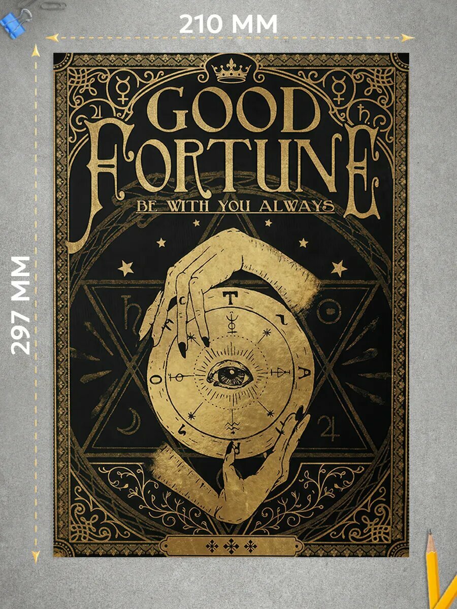 Постеры на стену Gothic, набор 4 шт, плотная бумага, формат А4 — фото 1
