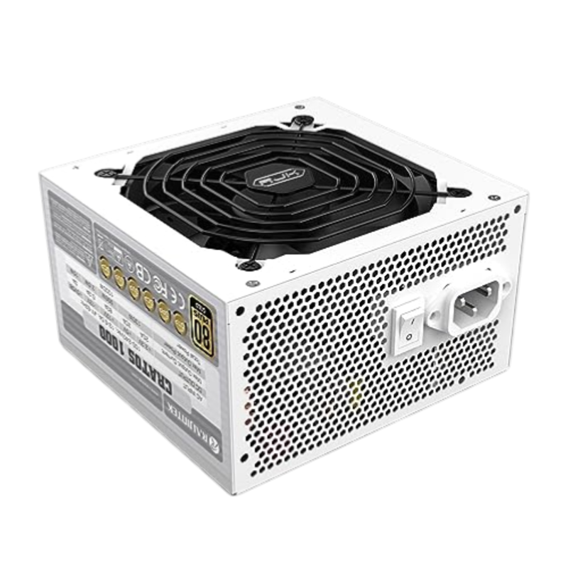 Блок питания Блоки питания/ Power Supply Raijintek CRATOS 850, 850W 80+ Gold (ATX, 3.1, PCIe 5.1, Full-modular, 1x24(20+4)pin, 2x4+4-pin CPU, 3x6+2-pin PCIe, 1x12V(2x6), 8xSATA3, 4xMolex, Active, 120x120mm, 150x140x86mm, APFC, white)