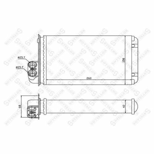 Радиатор печки Stellox 1035000sx для Renault GRAND SCENIC II JM01 II, Megane, Scenic I