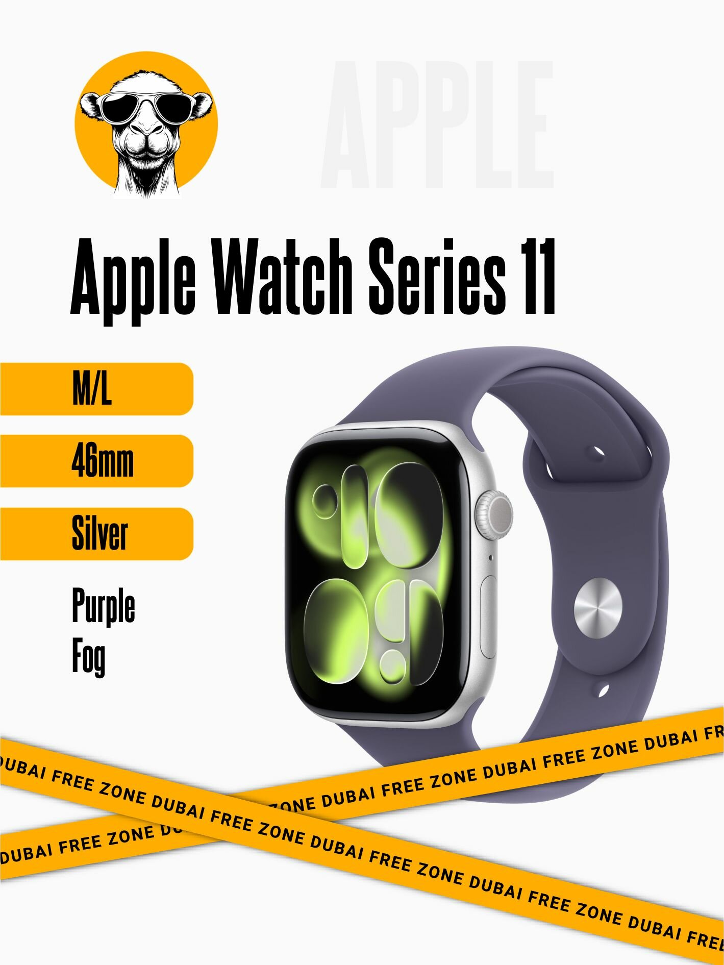 Смарт-часы Apple Watch Series 11 46mm Silver Purple Fog M/L