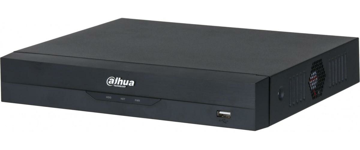 Видеорегистратор IP Dahua DHI-NVR2108HS-8P-I2, 8-канальный c PoE, 4K, H.265+, ИИ. Входящий поток до 144 Мбит/с; сжатие: H.265+, H.265, H.264+, H.264,