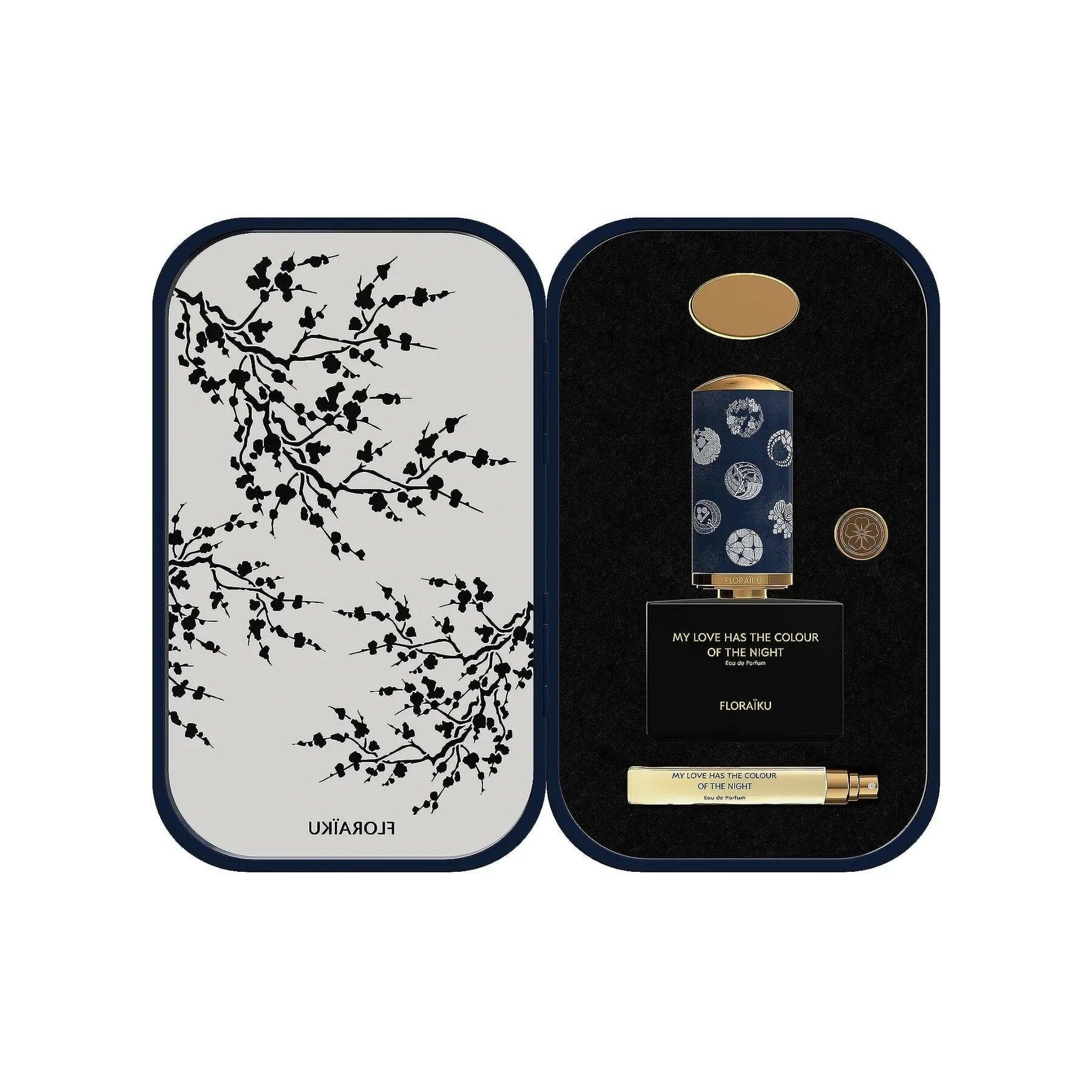 Floraiku My Love Has The Colour of the Night парфюмерная вода 60 мл, набор (п/вода 50 мл + п/вода 10 мл), аромат унисекс