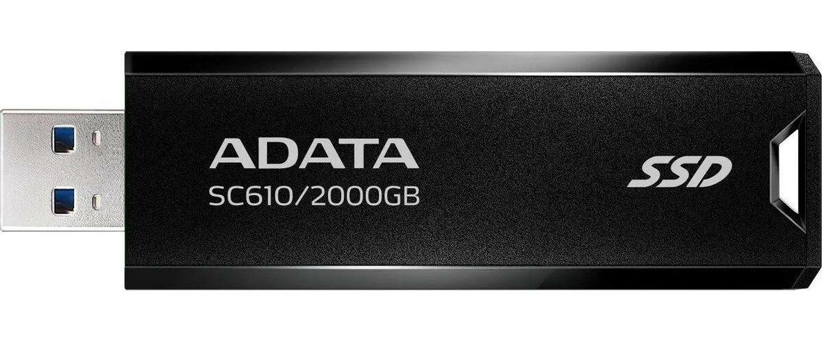 Внешний жесткий диск SSD 2.5 2TB USB 3.2 ADATA SC610 SC610-2000G-CBK/RD черный/красный