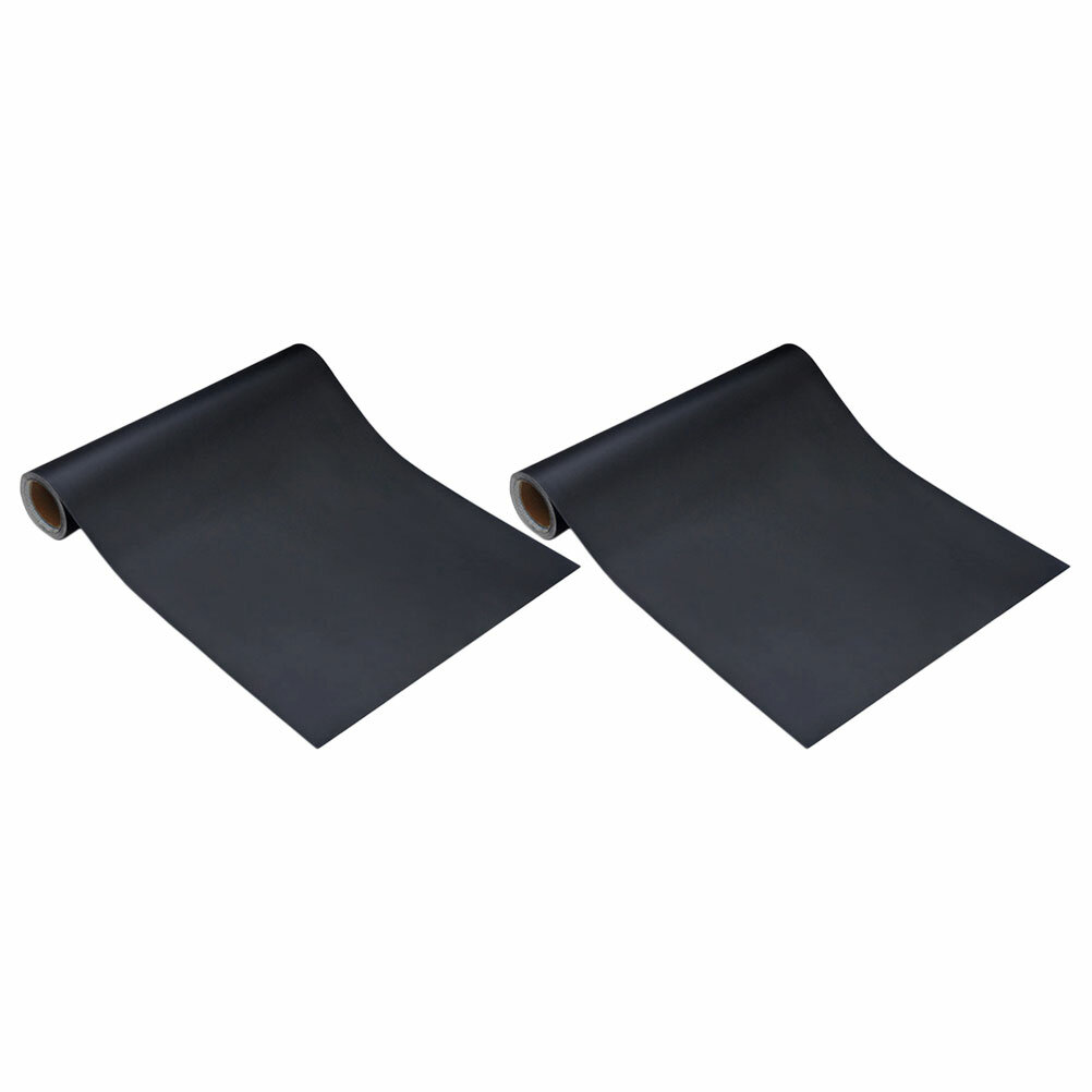 Самоклеящаяся съёмная меловая доска из пвх чёрного цвета, для детского декора, в наборе 2 рулона