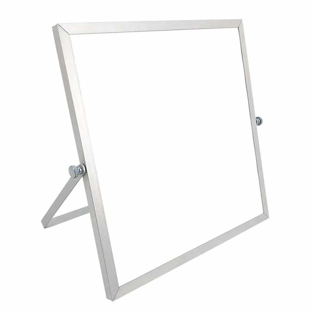 Магнитная доска для записей, двусторонняя, настольная, 25x25 см, для письма и рисования, с подставкой, легко стираемая