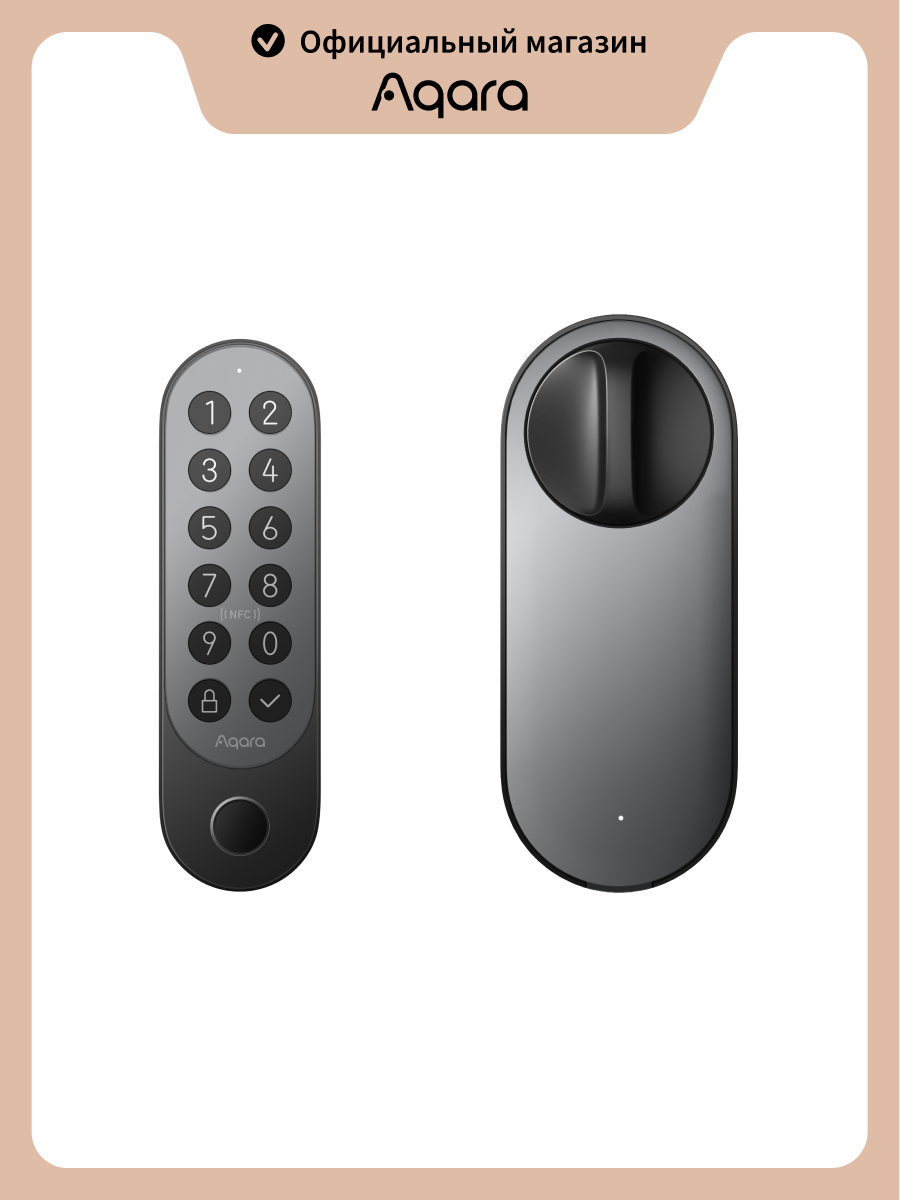 Умный дверной замок Aqara U200, EL-D02D, умный дом, Matter other Thread, черный