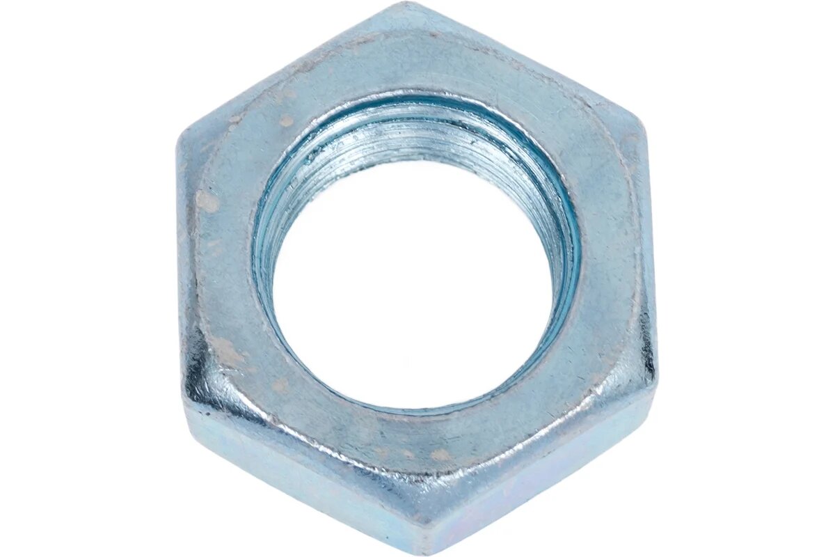 Оцинкованная гайка креп‑комп DIN 934 М20 пр.8, класс прочности 8, материал сталь, покрытие цинк, размер под ключ 30 мм