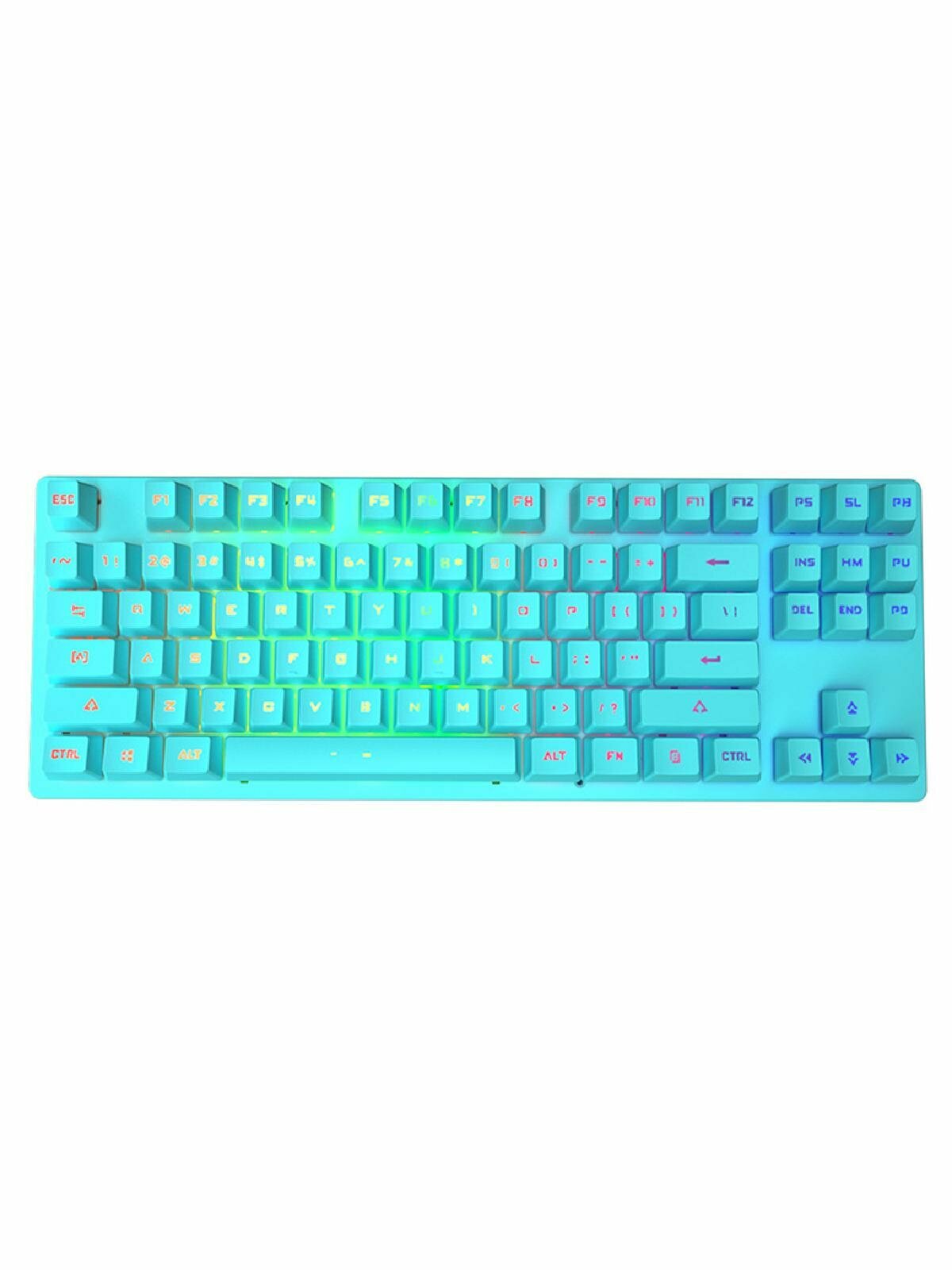 Wired Mechanical Keyboard 87 Keys Green Blue Switch RGB Color Backlight Gaming Keyboards Laptop For Tablet Desktop PC