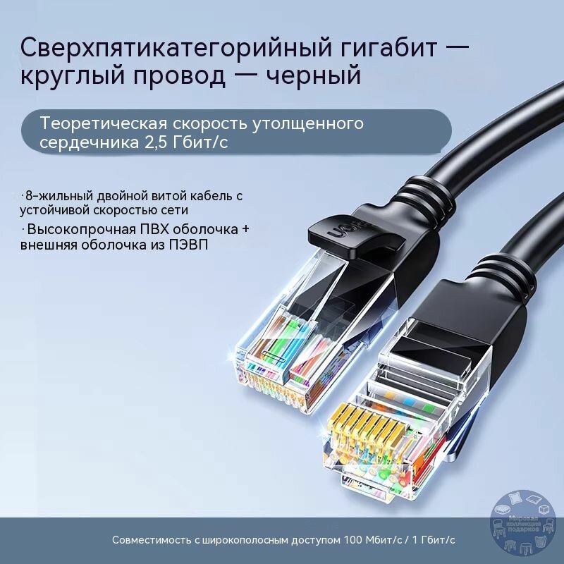Кабель Ethernet высокоскоростной, медь (чистая медь), экранированный FTP/SFTP, CAT5e/CAT6/CAT6a, для интернета, игр, 1-30 м, гигабит/10 гигабит, позолоченные контакты