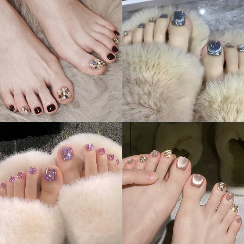 Накладные Ногти С Дизайном ( 24 Типсы + Клей )(шоколадный)