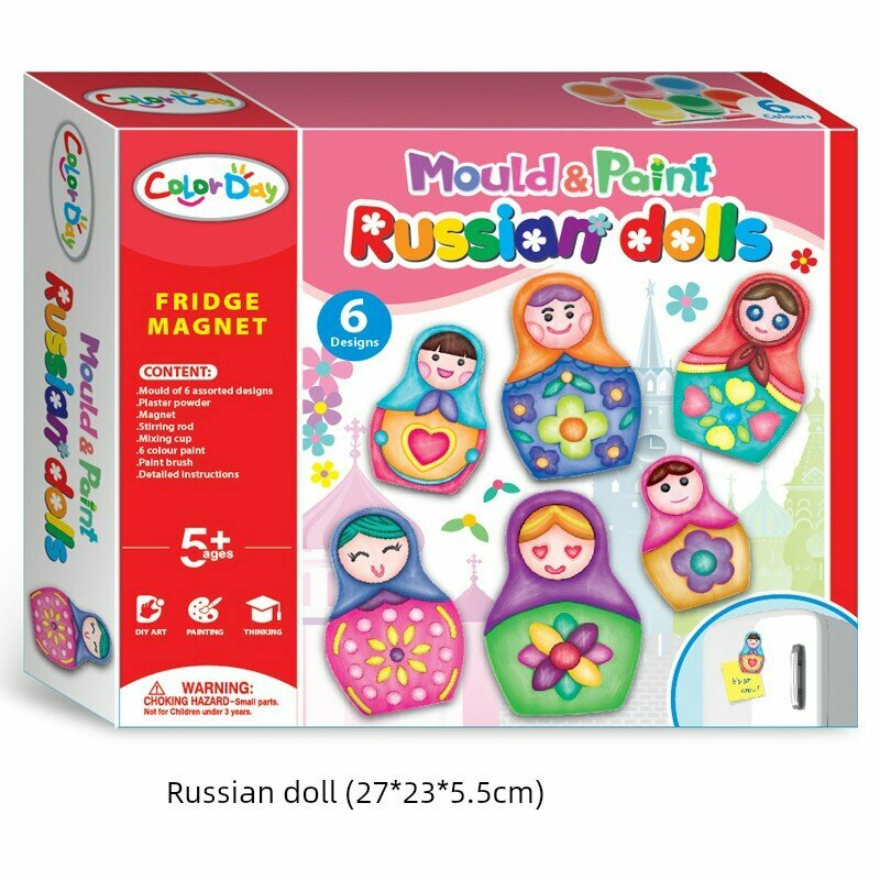 Керамическая кукла-матрешка для рисования, детский набор для творчества, традиционная игрушка