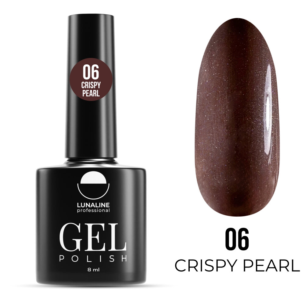Гель-лак для ногтей Luna Line Crispy Pearl 06, эффект "атласной ткани"