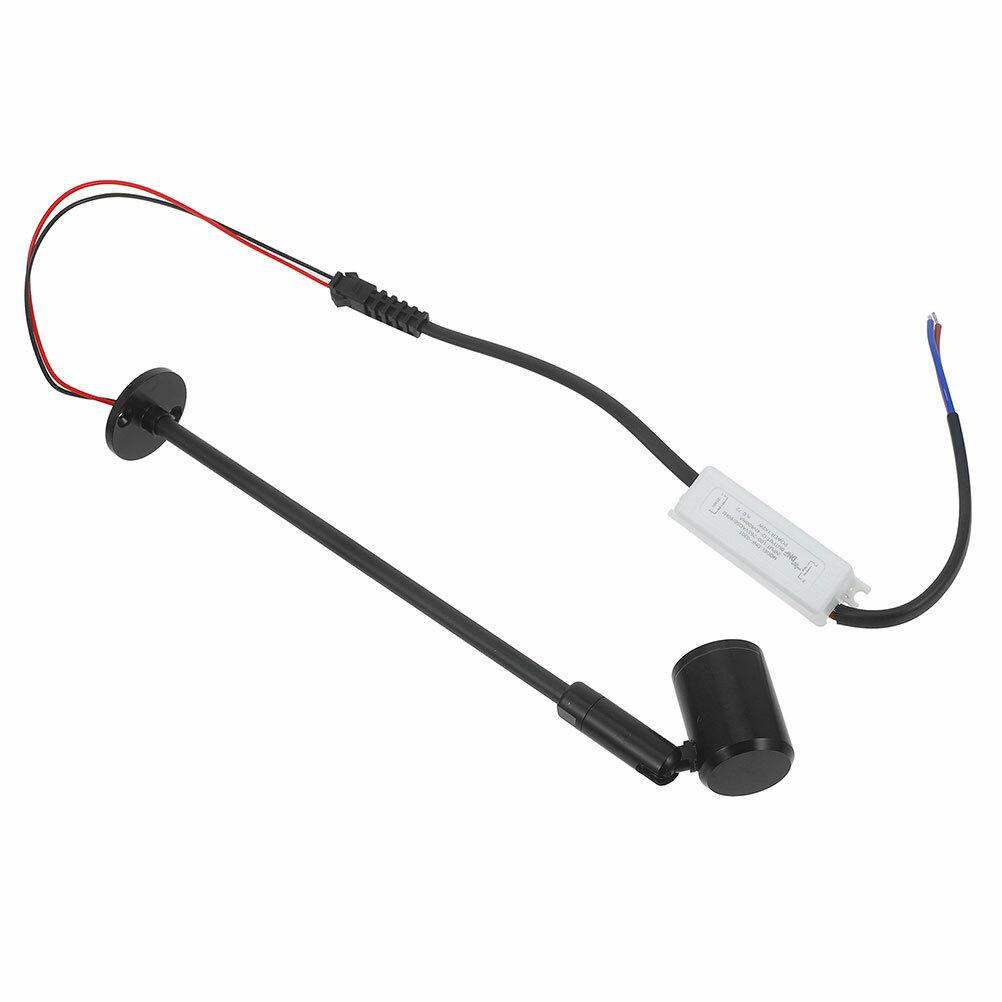 Миниатюрный светодиодный прожектор для витрин и ювелирных прилавков, миниатюрный светильник для шкафов, устанавливаемый на стойку (черный, высота 215 мм, 3 Вт, теплый белый свет, 3000-3100 Вт).