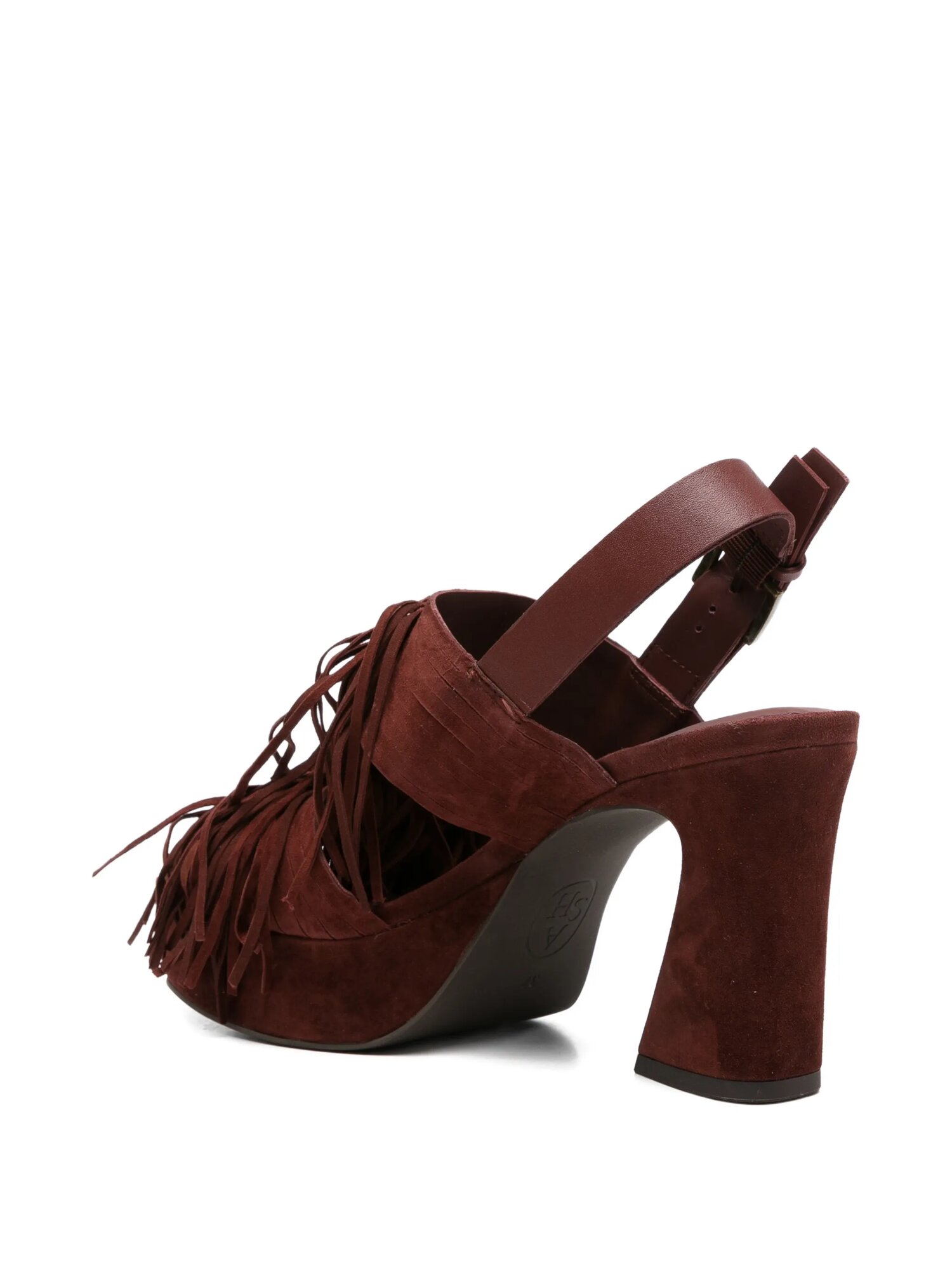 Босоножки ASH Fringe-detailed platform sandals, размер 40, brown — фото 1