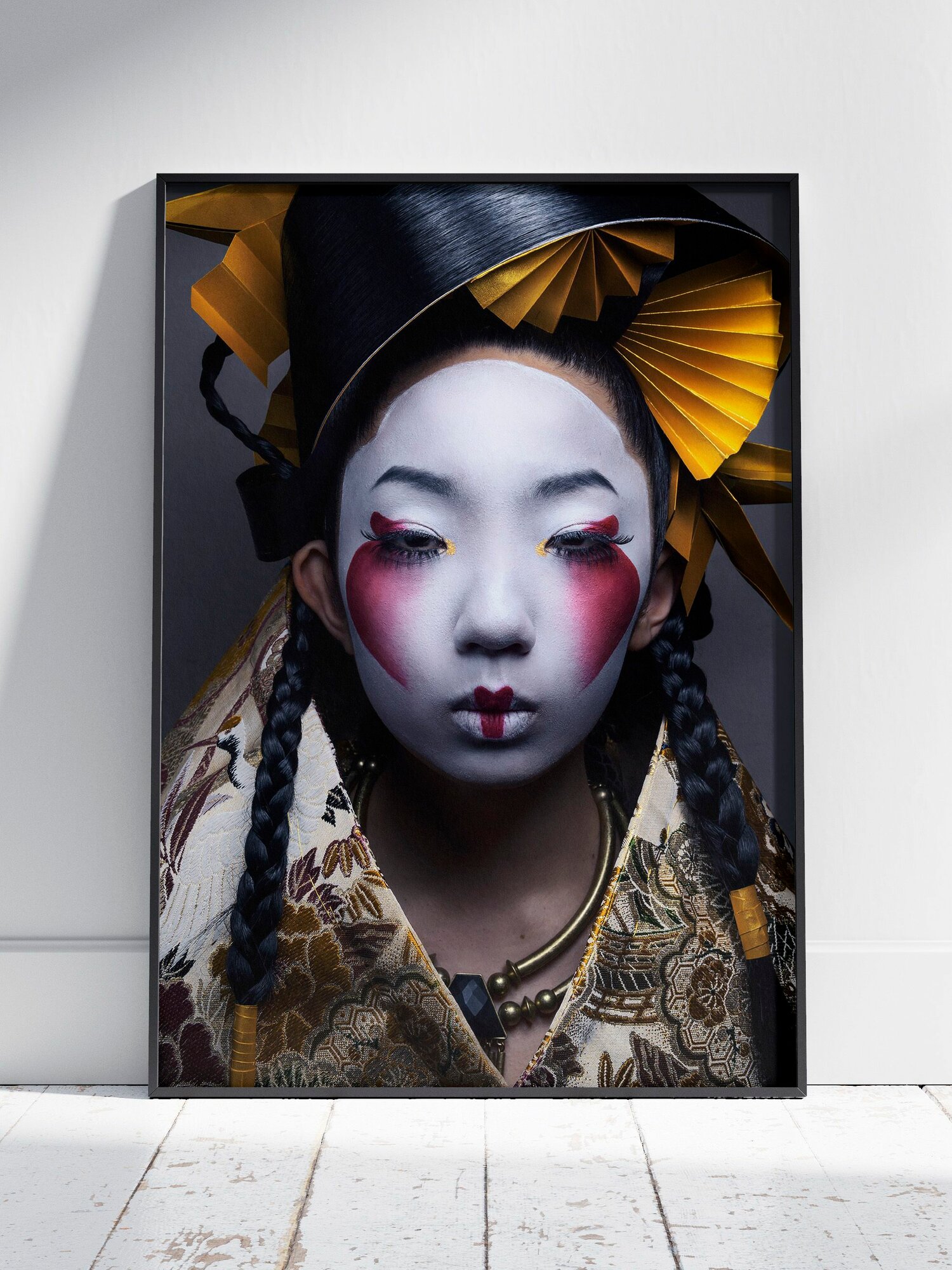 Плакат на стену для интерьера Стиль Гейша (Geisha Style 14) - Постер по моде и эстетике формата A4 (21x30 см)