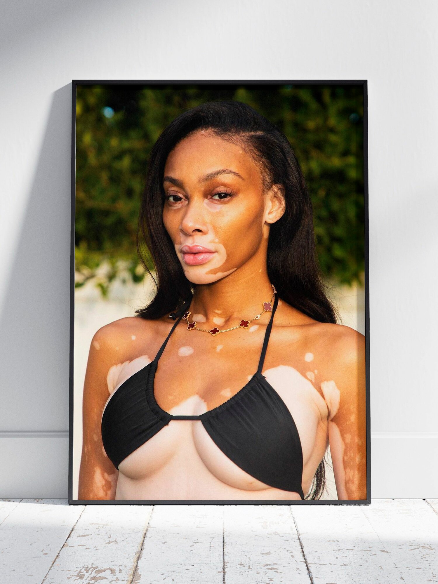 Плакат на стену для интерьера Винни Харлоу (Winnie Harlow 12) - Постер по модели, бренду и моде формата A4 (21x30 см)