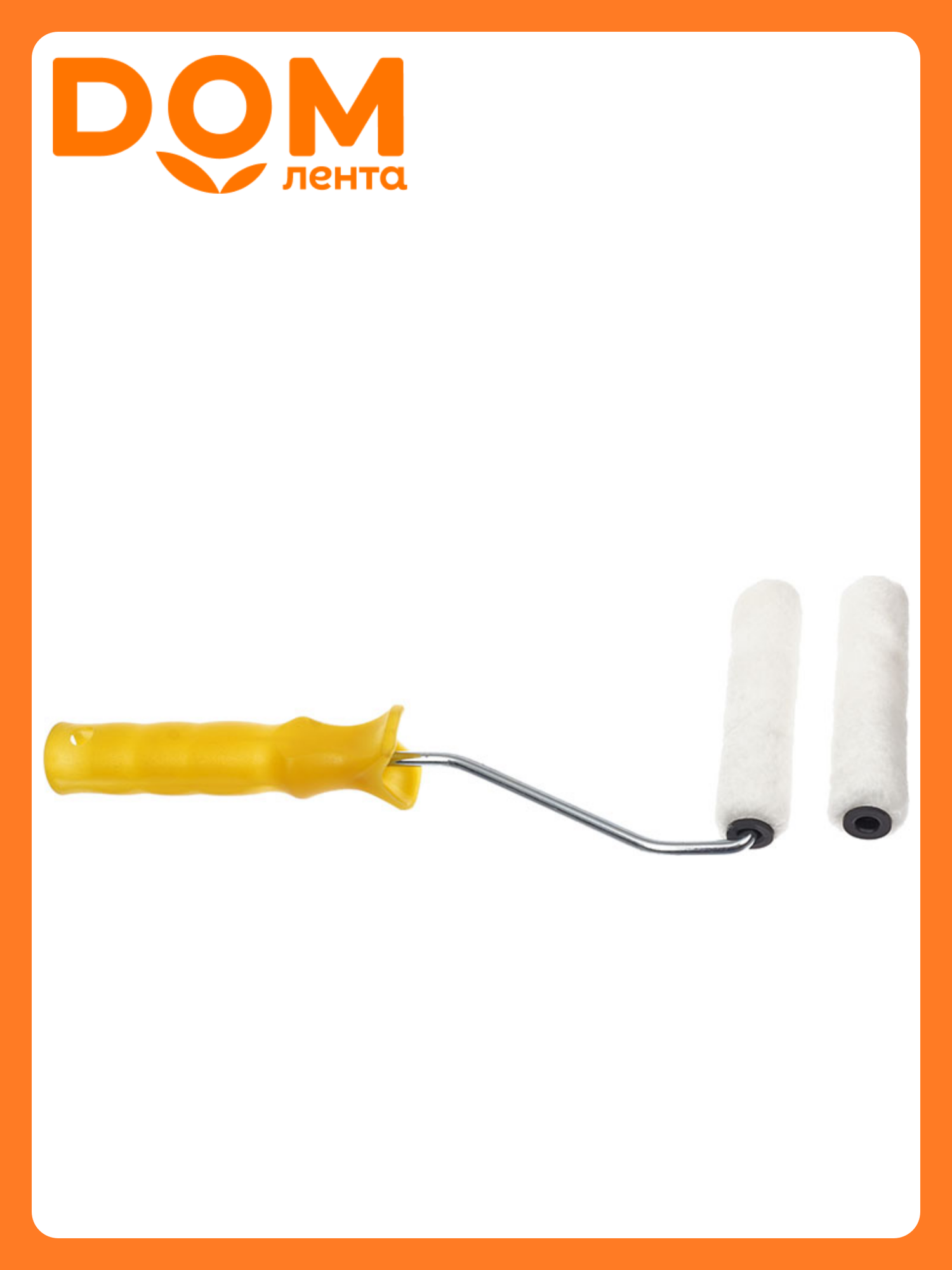 Мини-валик KORVUS с ручкой + ролик, велюр 4/15/110мм, под ручку 6мм