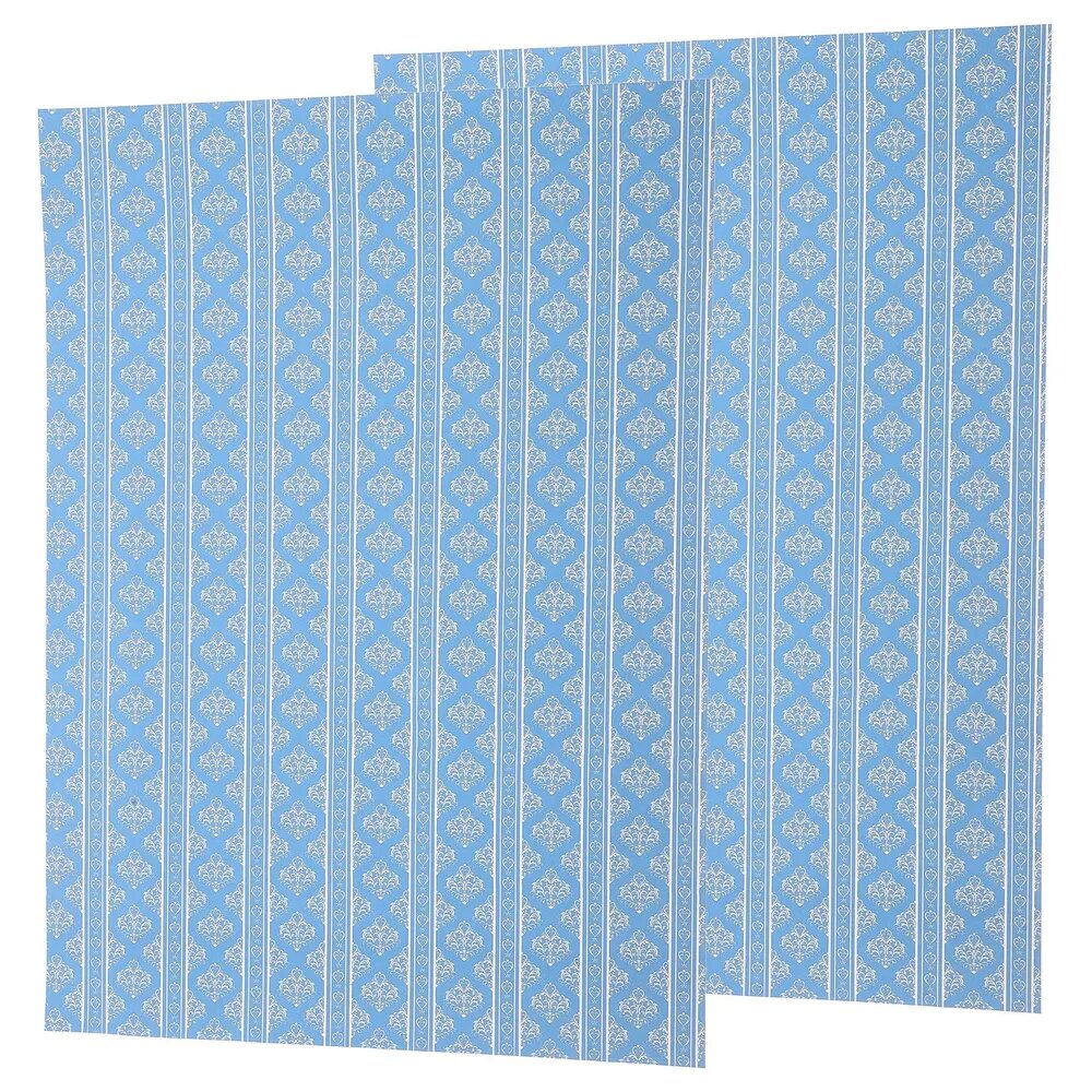 Наклейки Для Кукольного Домика, Синий, Бумага, Для Украшения Стен, Потолка И Пола, 2 Шт