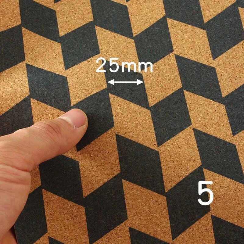 Ткань из пробкового дерева с узорами 45x30см DIY