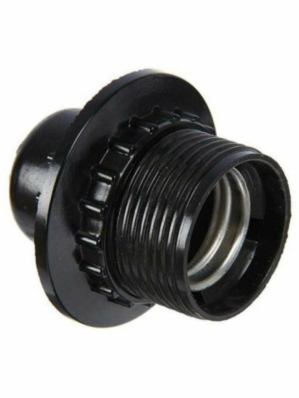 Патрон подвесной General Lighting Systems E27, карболит, с кольцом, черный, артикул 474003