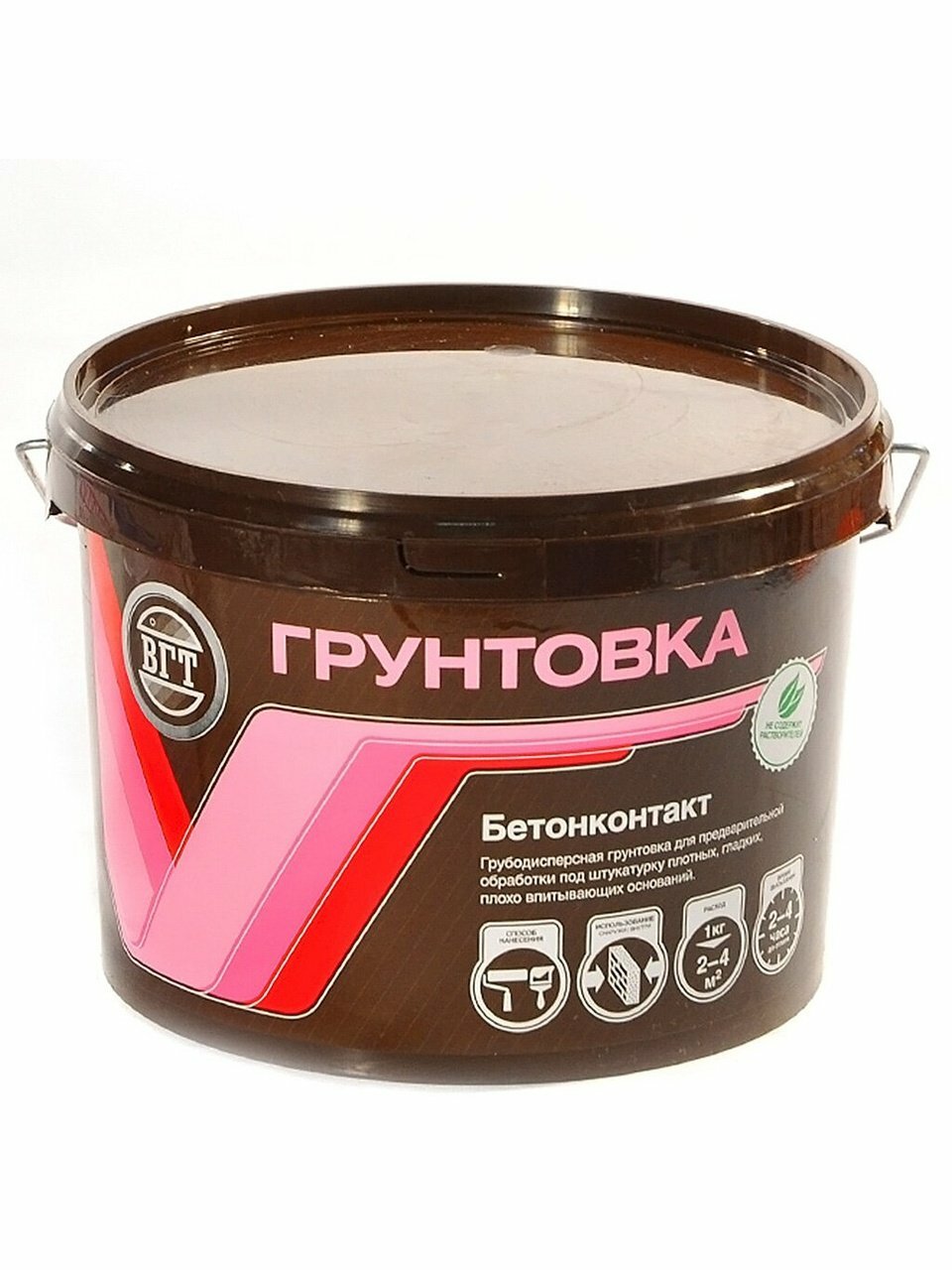 Грунтовка VGT ВД-АК-0301 бетоноконтакт акриловая водно-дисперсионная белая 3 кг для внутренних и наружных работ по бетону