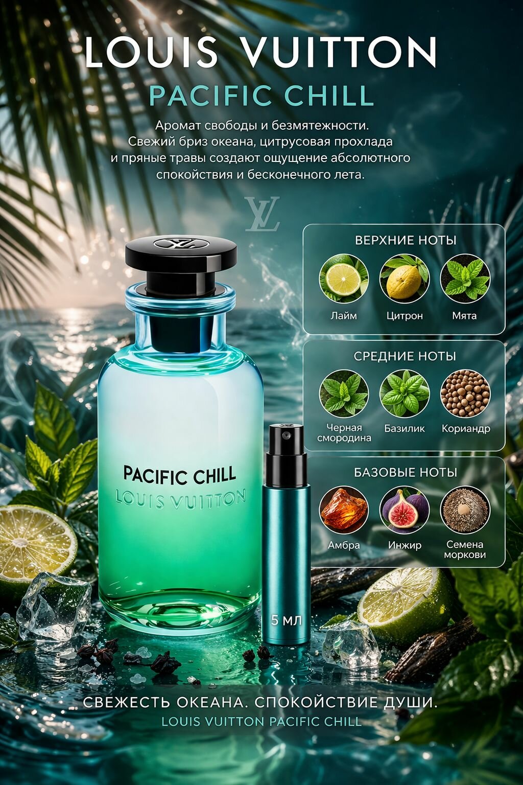 Louis Vuitton Pacific Chill Парфюмерная вода унисекс 5 мл